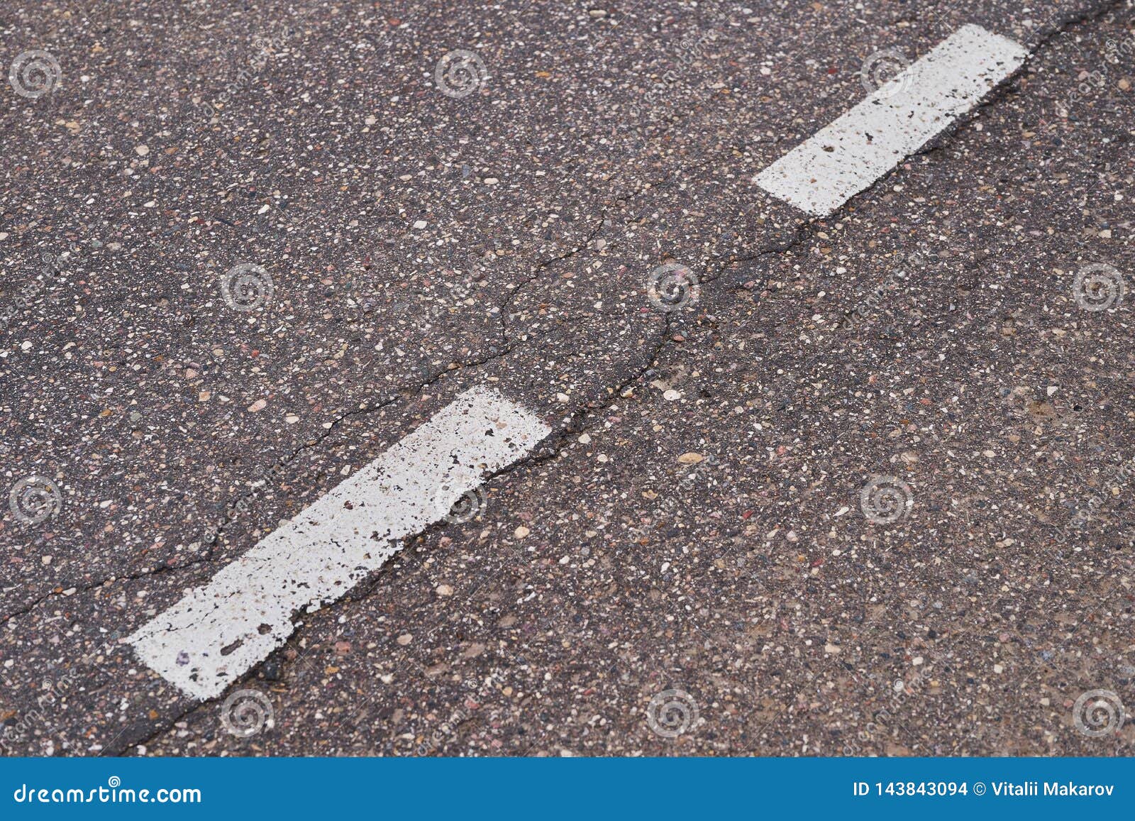 The Road with Asphalt Coating and Line Markings Stock Photo - Image of ...