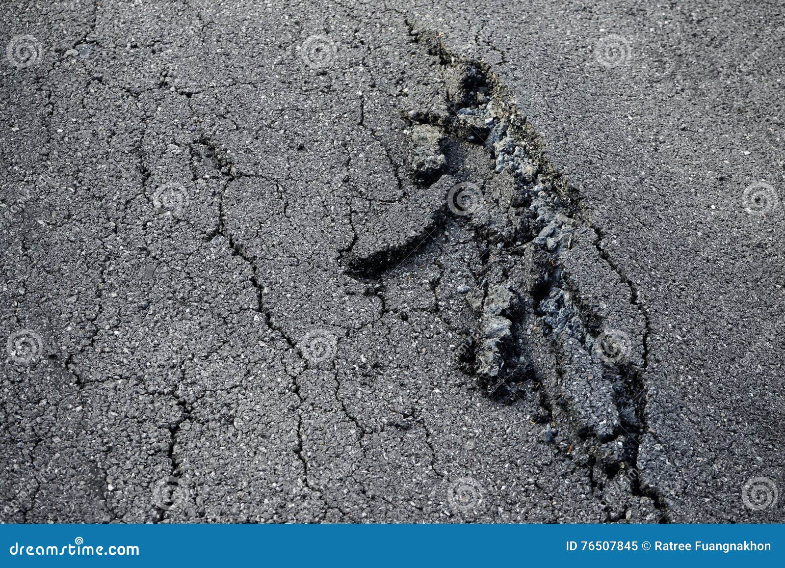 Road asphalt cracks stock image. Image of hole, damage - 76507845