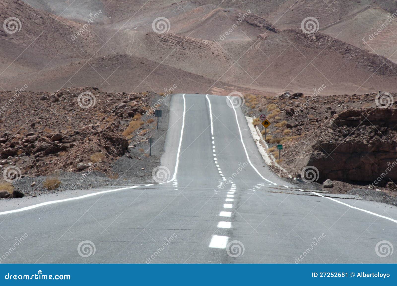 Road in Atacama Desert, Chile Stock Image - Image of journey, country ...