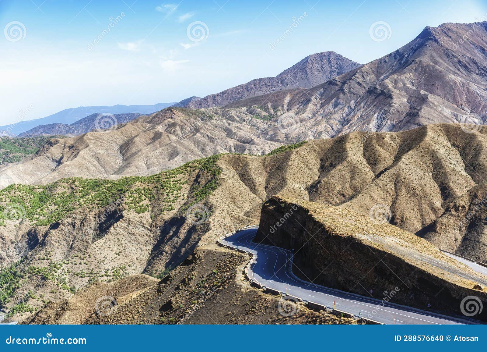 Road in Atlas Mountains in Morocco Stock Photo - Image of middle ...