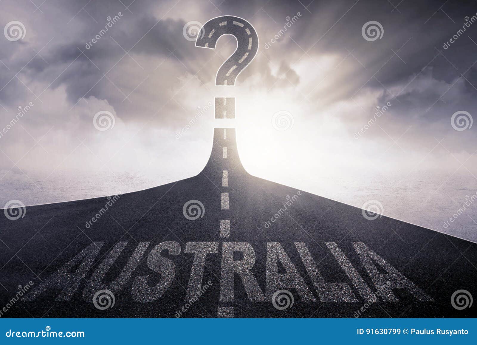 Road With Australia Word And Question Mark Royalty-Free Stock ...