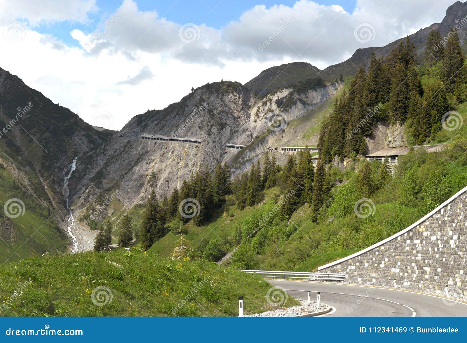 Road in Austrian Mountains, Austria Stock Image - Image of colorful ...