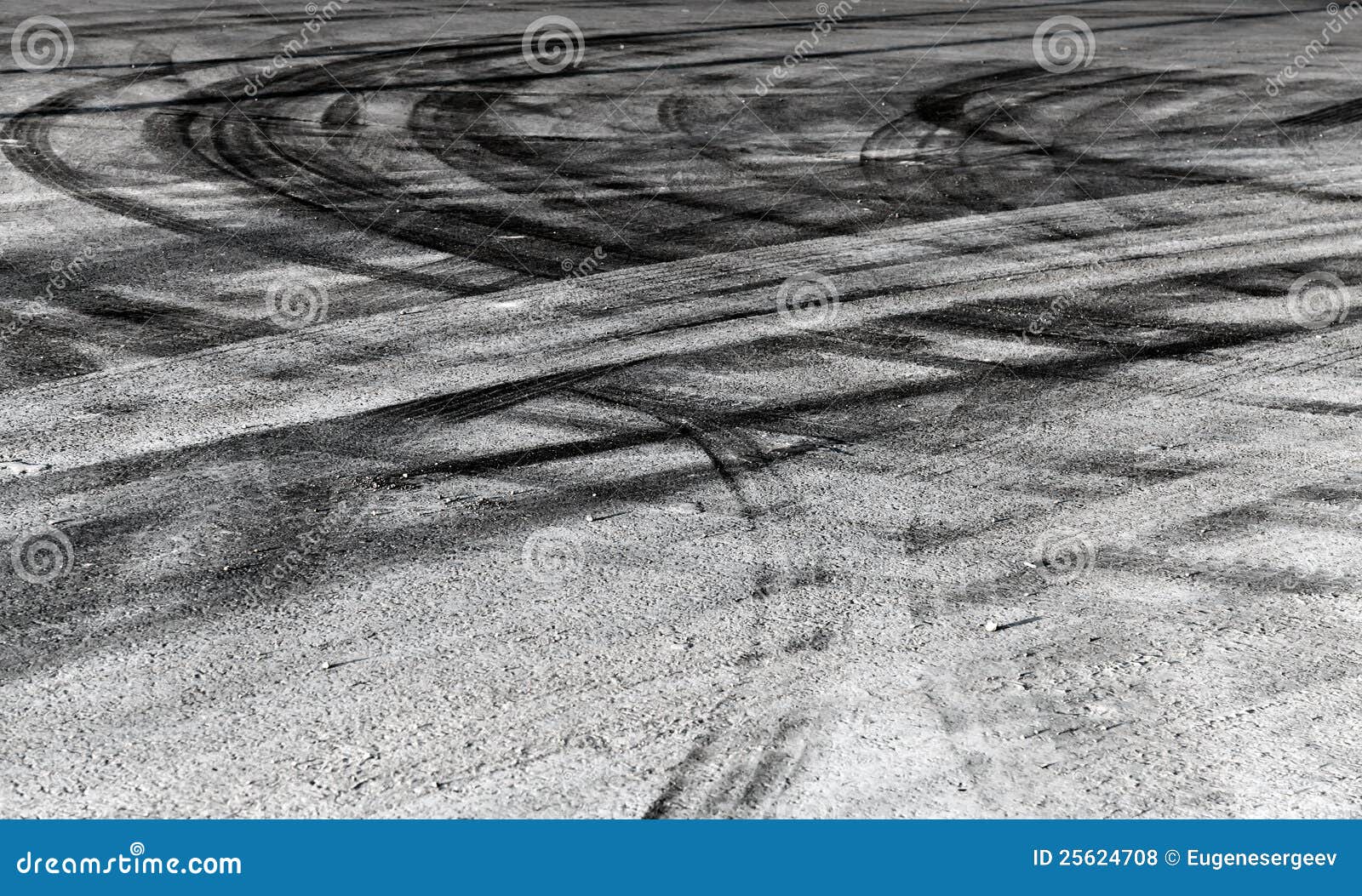 Road Background with Crossing of Tires Tracks Stock Photo - Image of ...