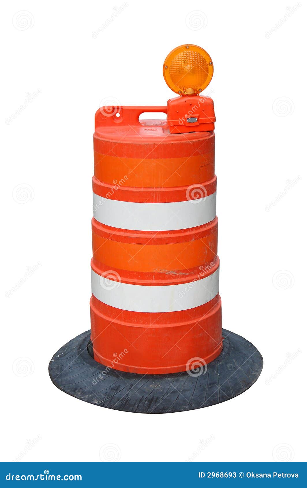 Road barrel stock image. Image of orange, construction - 2968693