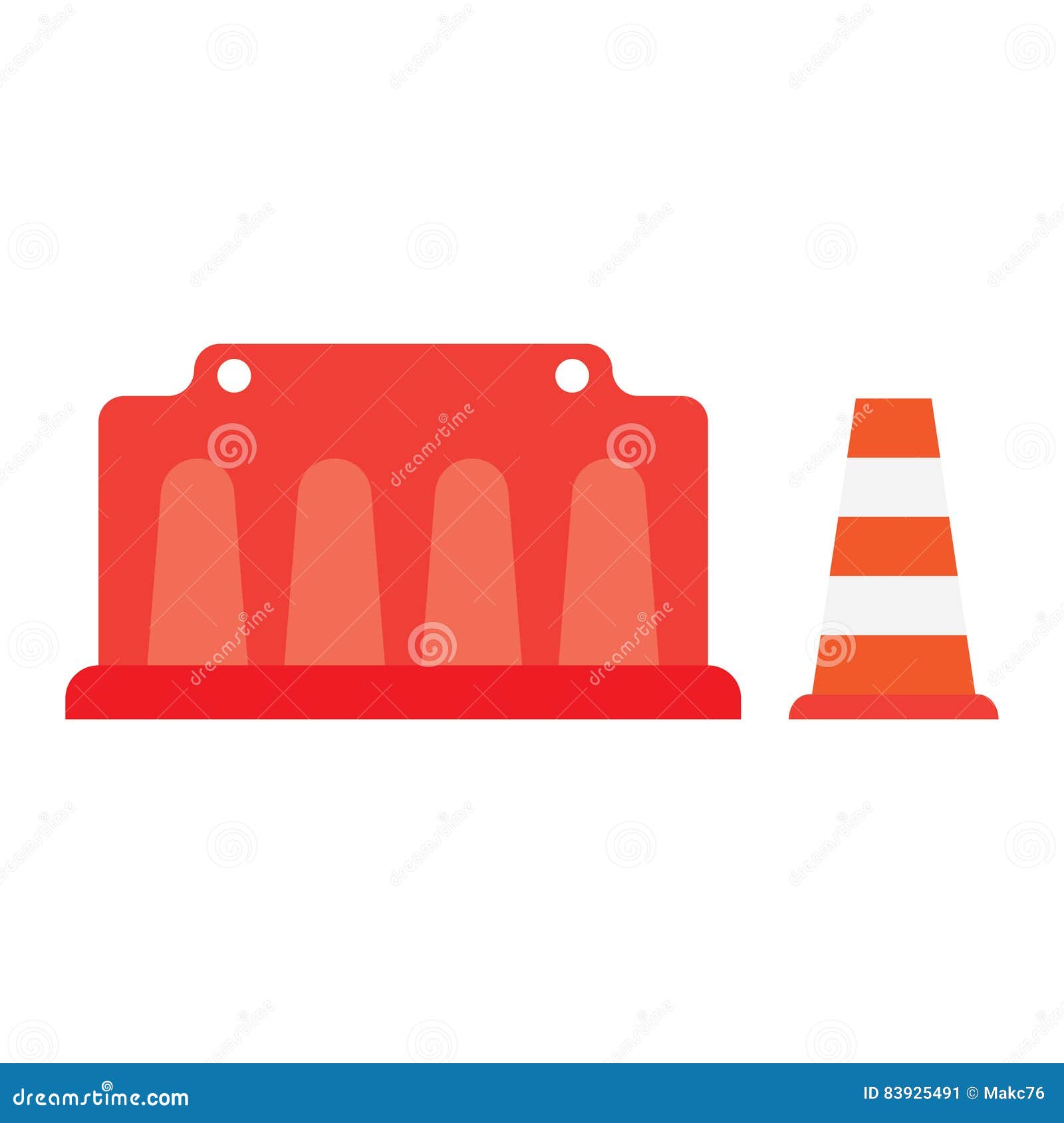 Road barrier, cone stock vector. Illustration of symbol - 83925491