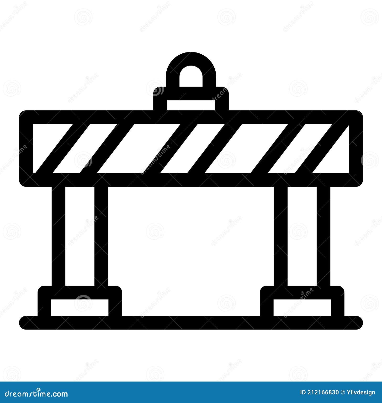 Road Barrier Gate Icon, Outline Style Stock Vector - Illustration of ...