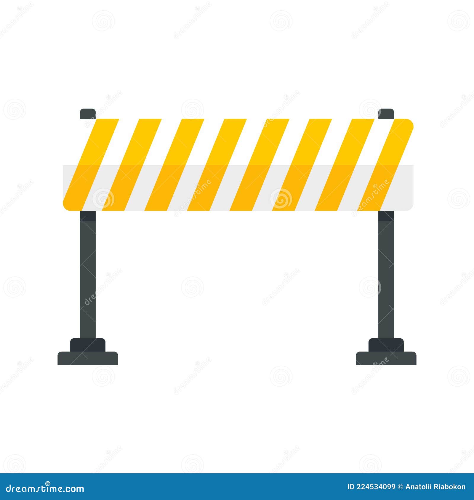Road Barrier Line Icon Flat Isolated Vector Stock Vector - Illustration ...