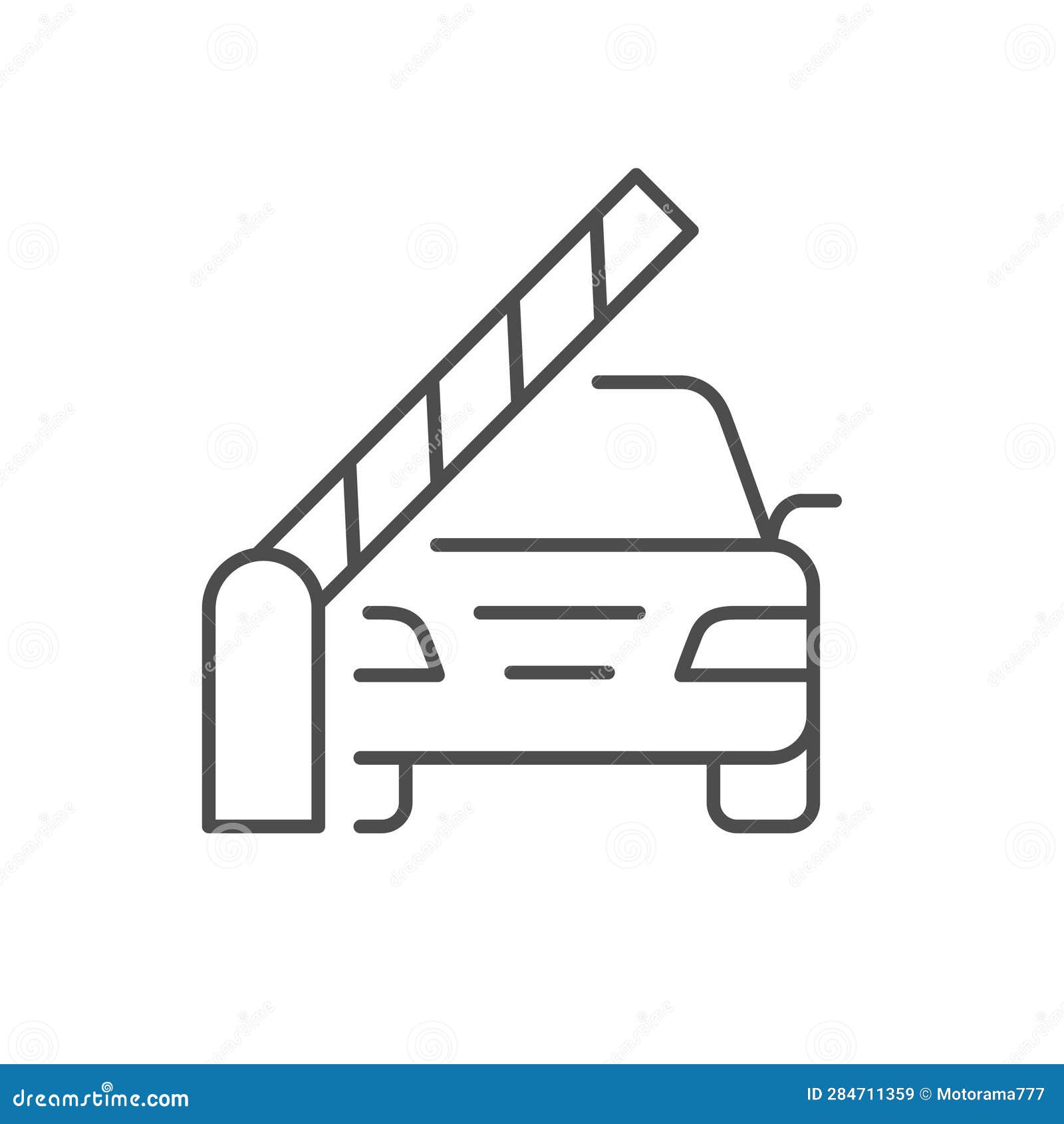 Road Barrier Line Outline Icon Stock Vector - Illustration of boundary ...
