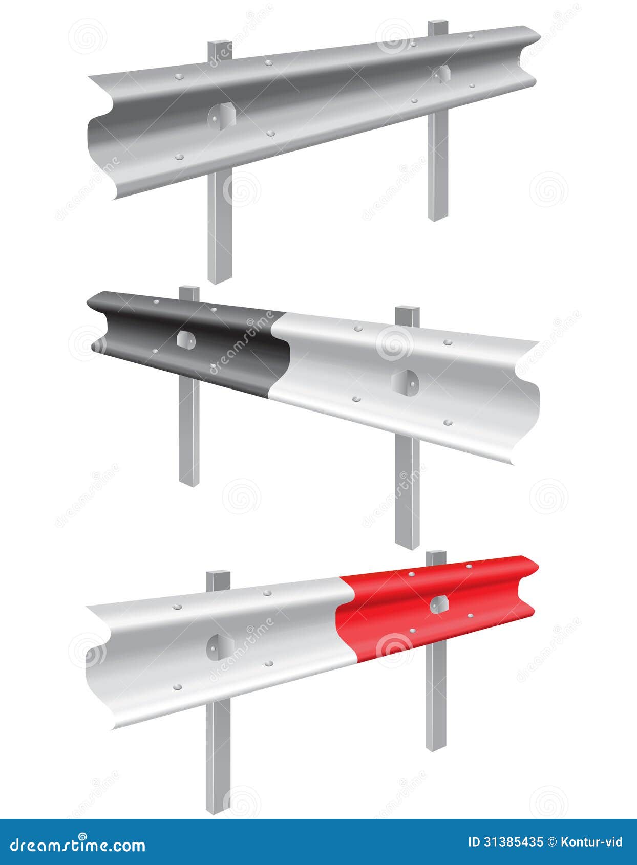 Set Road Barrier, Traffic Sign, Exclamation Mark In Triangle ...