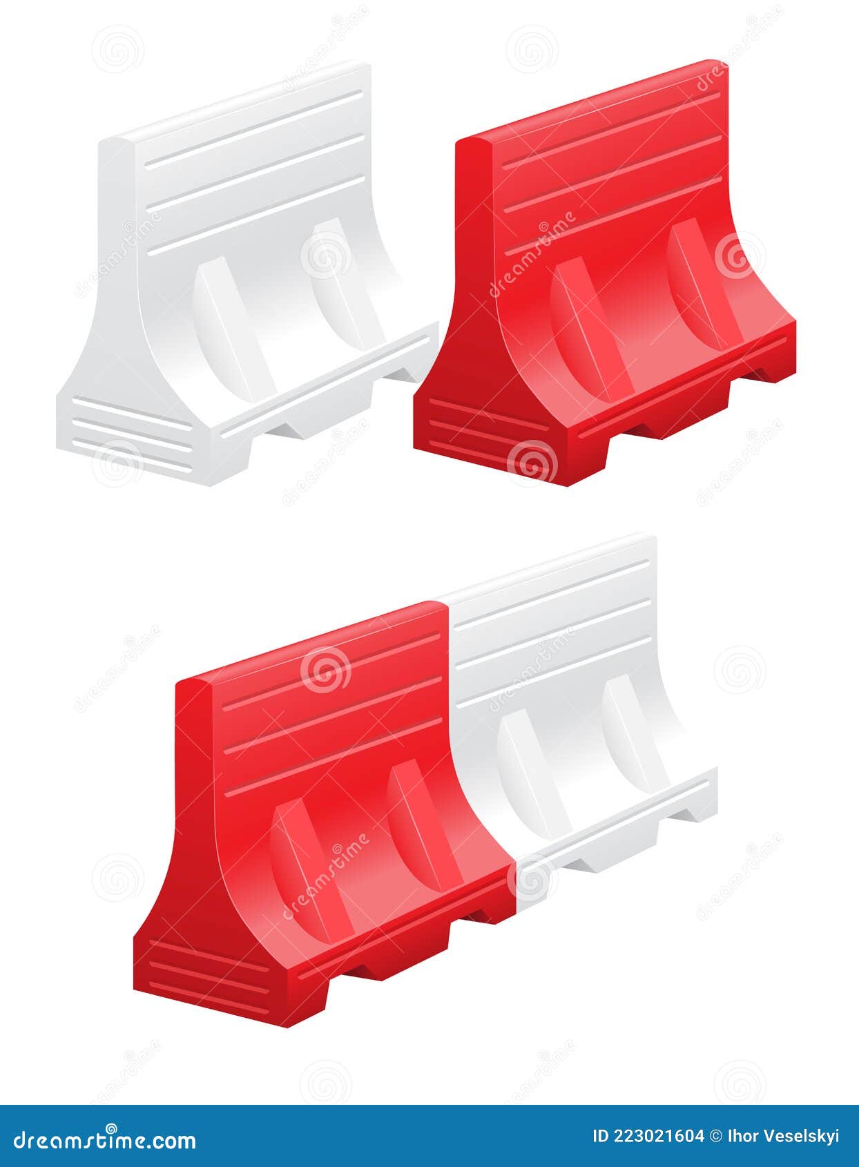 Road Barrier Vector Illustration Stock Vector - Illustration of barrier ...