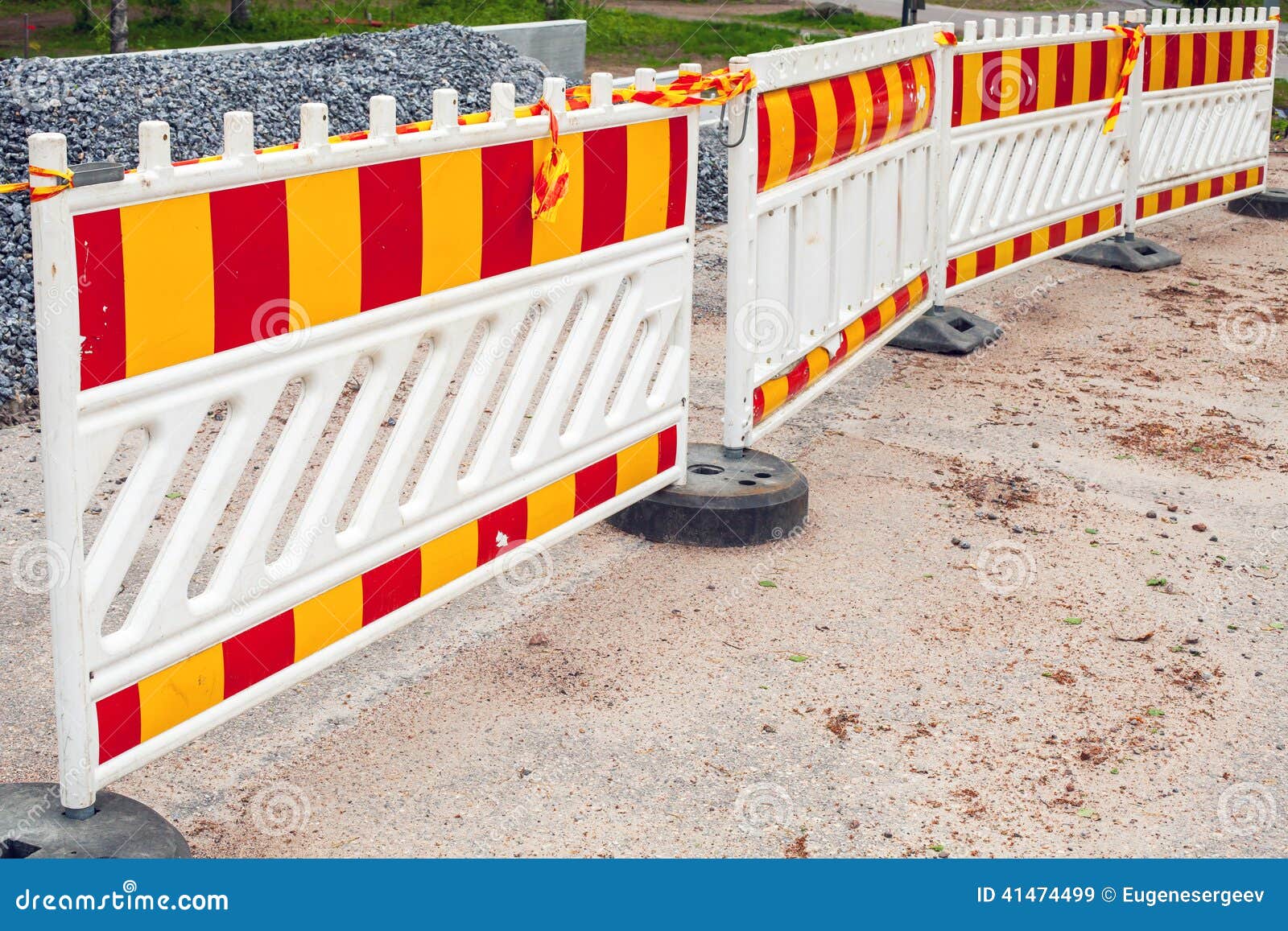 Road Barriers, Area Under Construction Stock Image - Image of warning ...