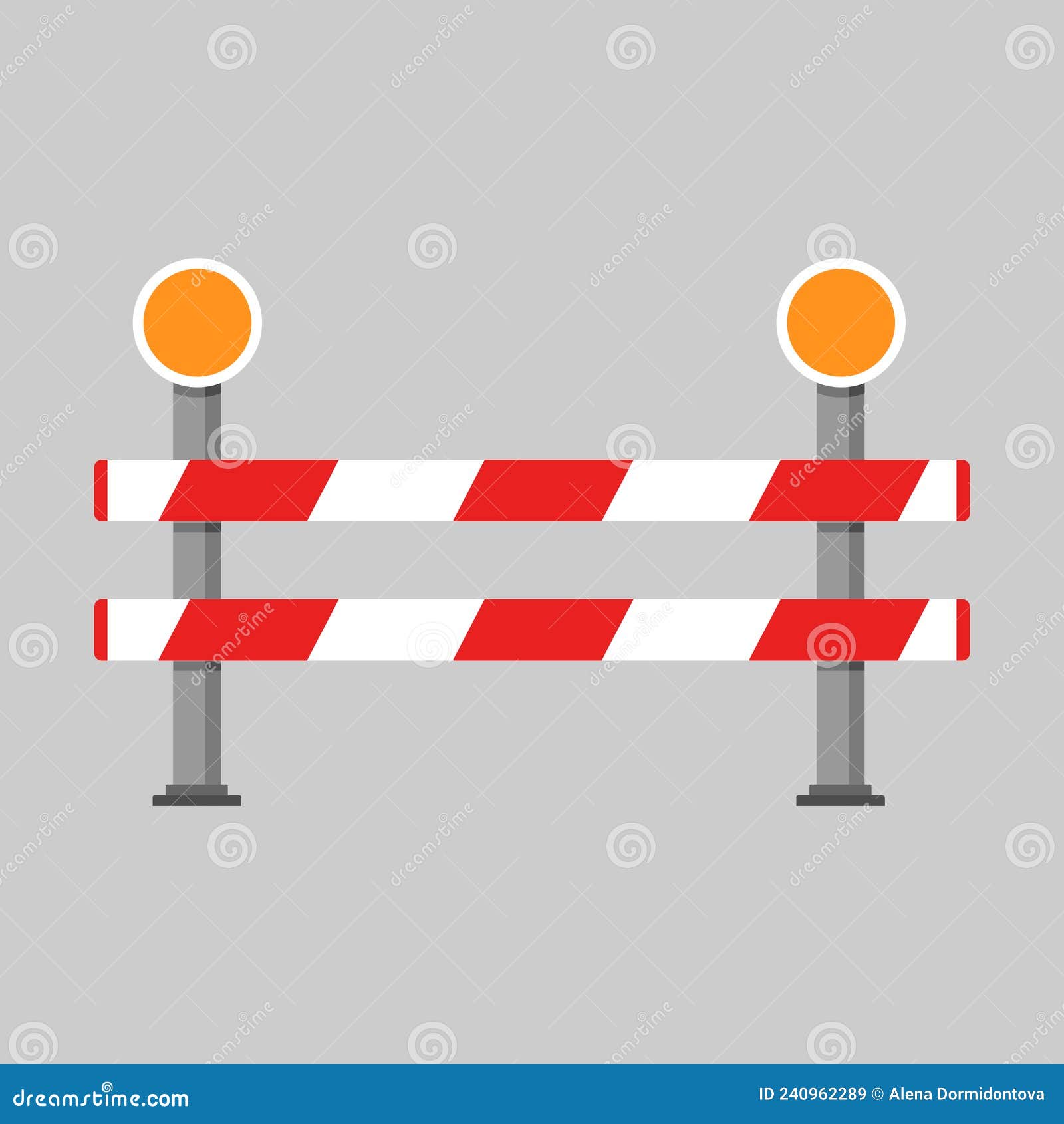 Road Barriers, Under Construction Stock Vector - Illustration of ...