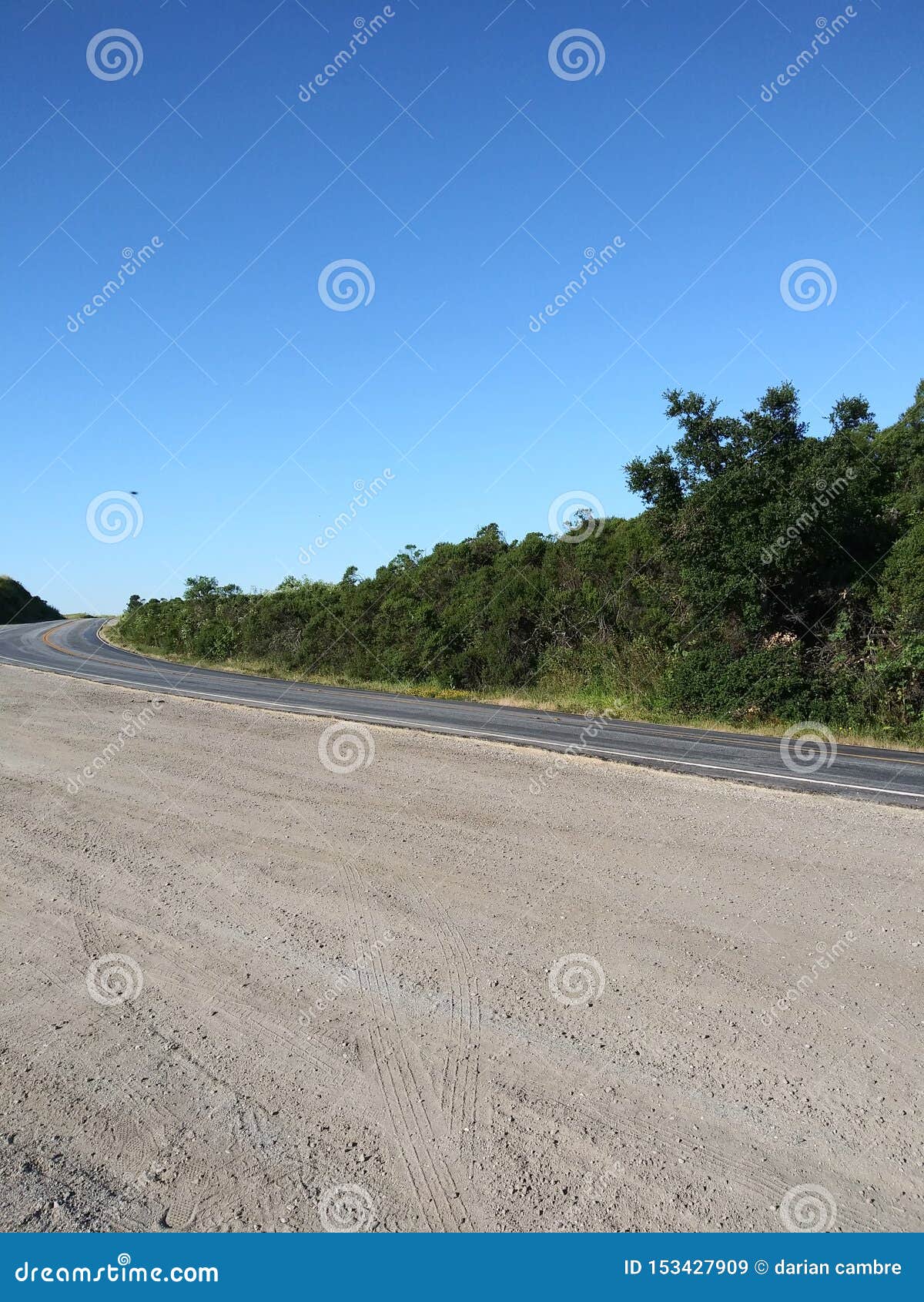 Road Below the Top Above the Bottom of Califorhell Stock Image - Image ...