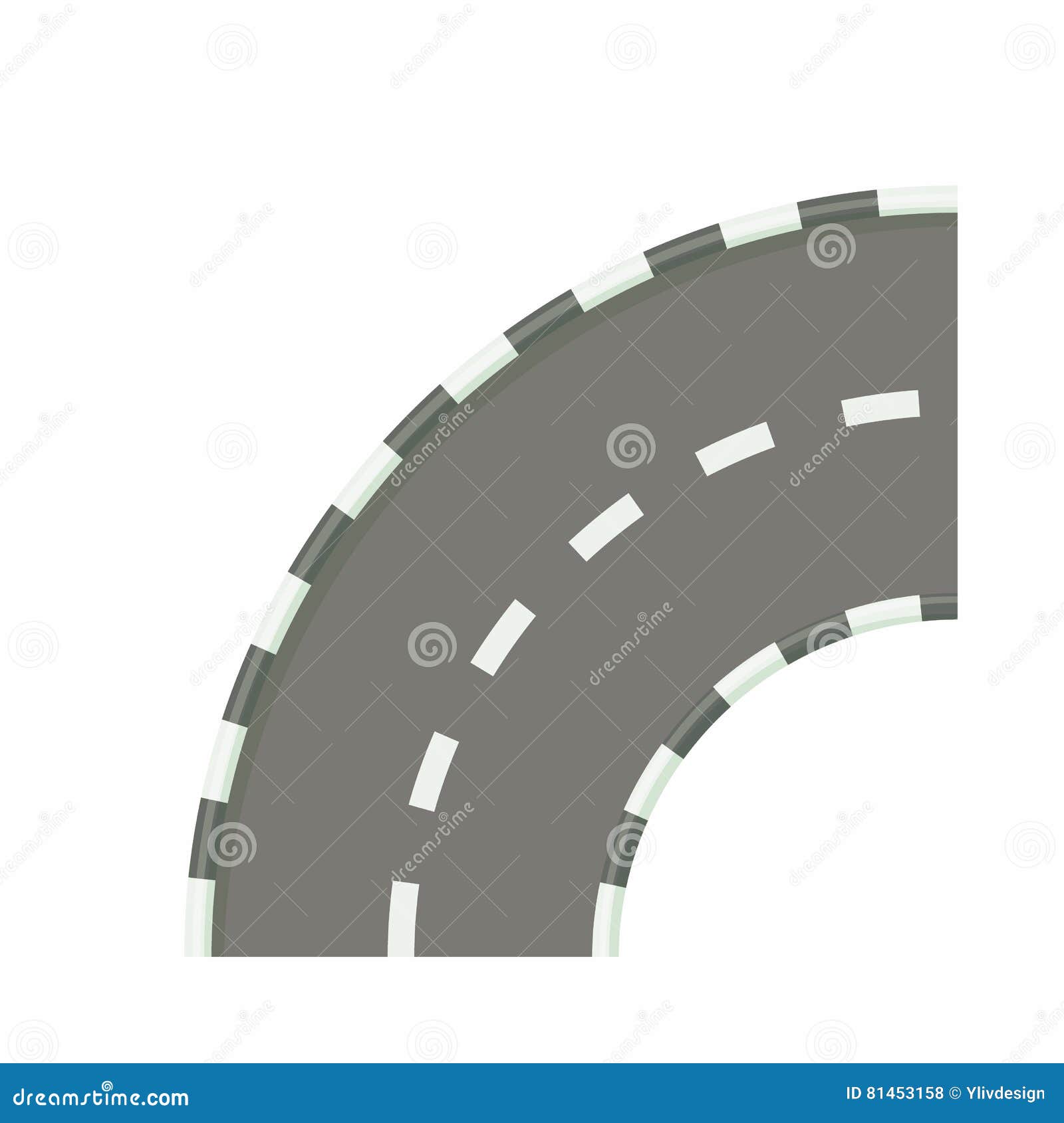 Road Bend Icon in Cartoon Style Stock Vector - Illustration of path ...