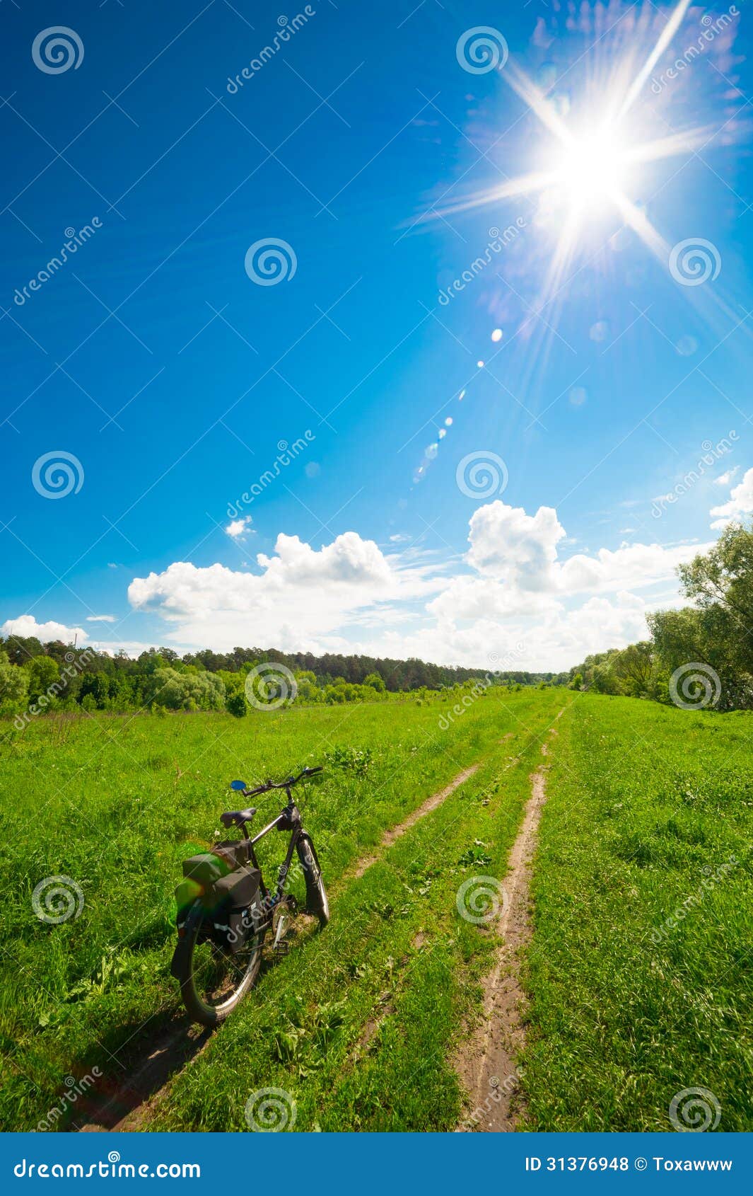 Road Bicycle on the Rural Road Stock Photo - Image of cycle, outside ...