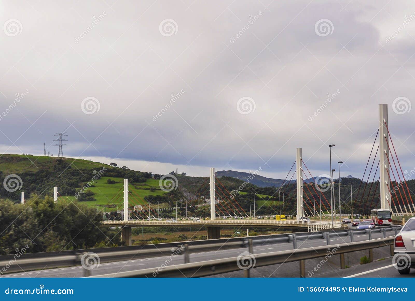 Road from Bilbao To Santander, Spain Stock Image - Image of road ...