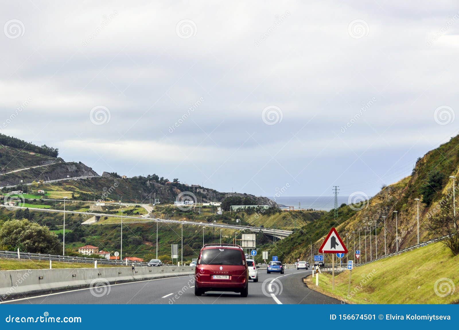Road from Bilbao To Santander, Spain Editorial Photo - Image of country ...