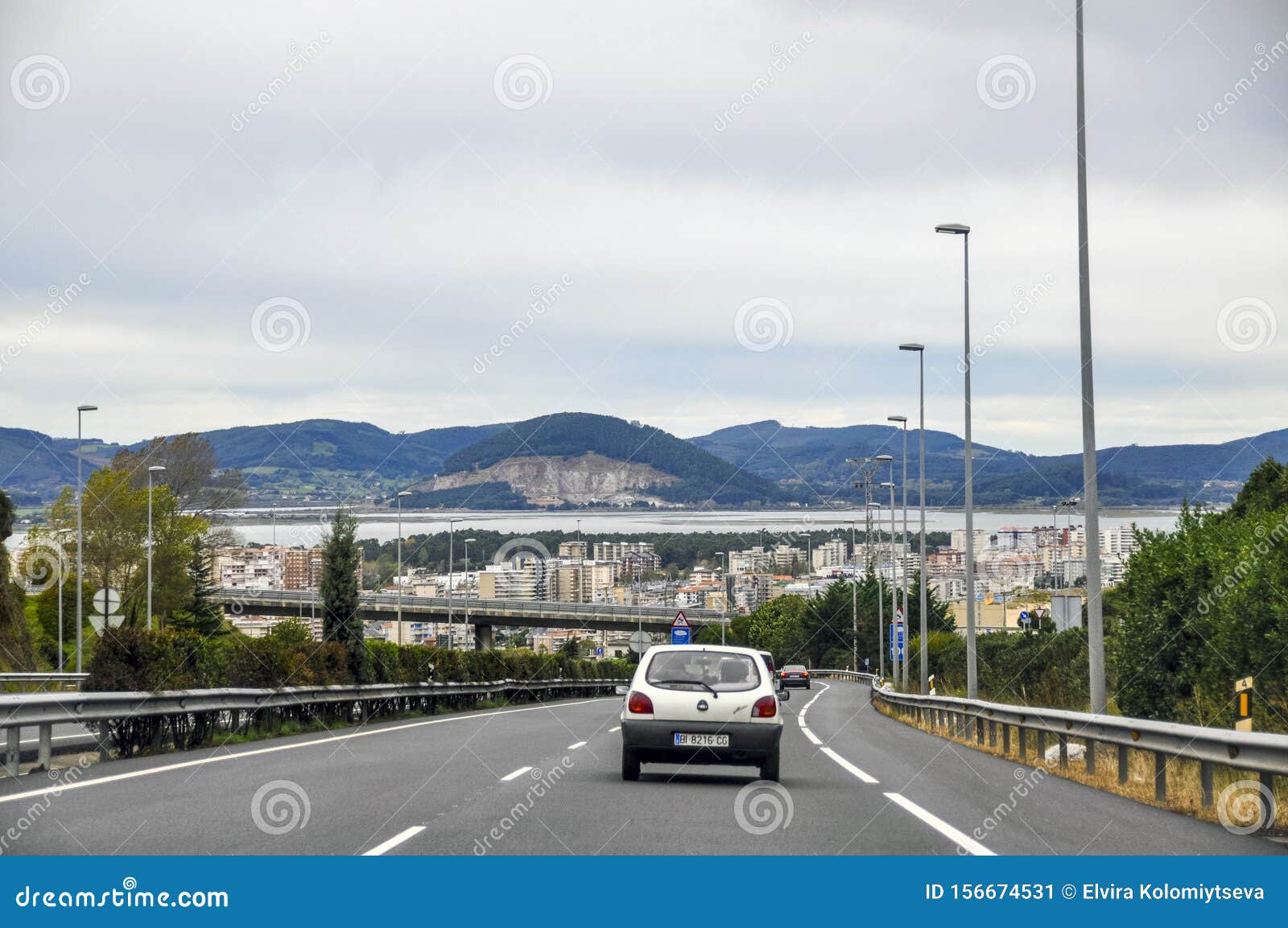 Road from Bilbao To Santander, Spain Editorial Photo - Image of ...