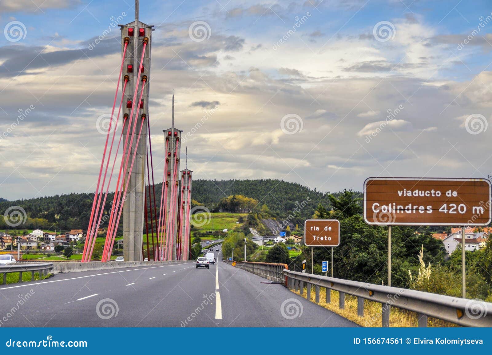 Road from Bilbao To Santander, Spain Stock Image - Image of landscape ...