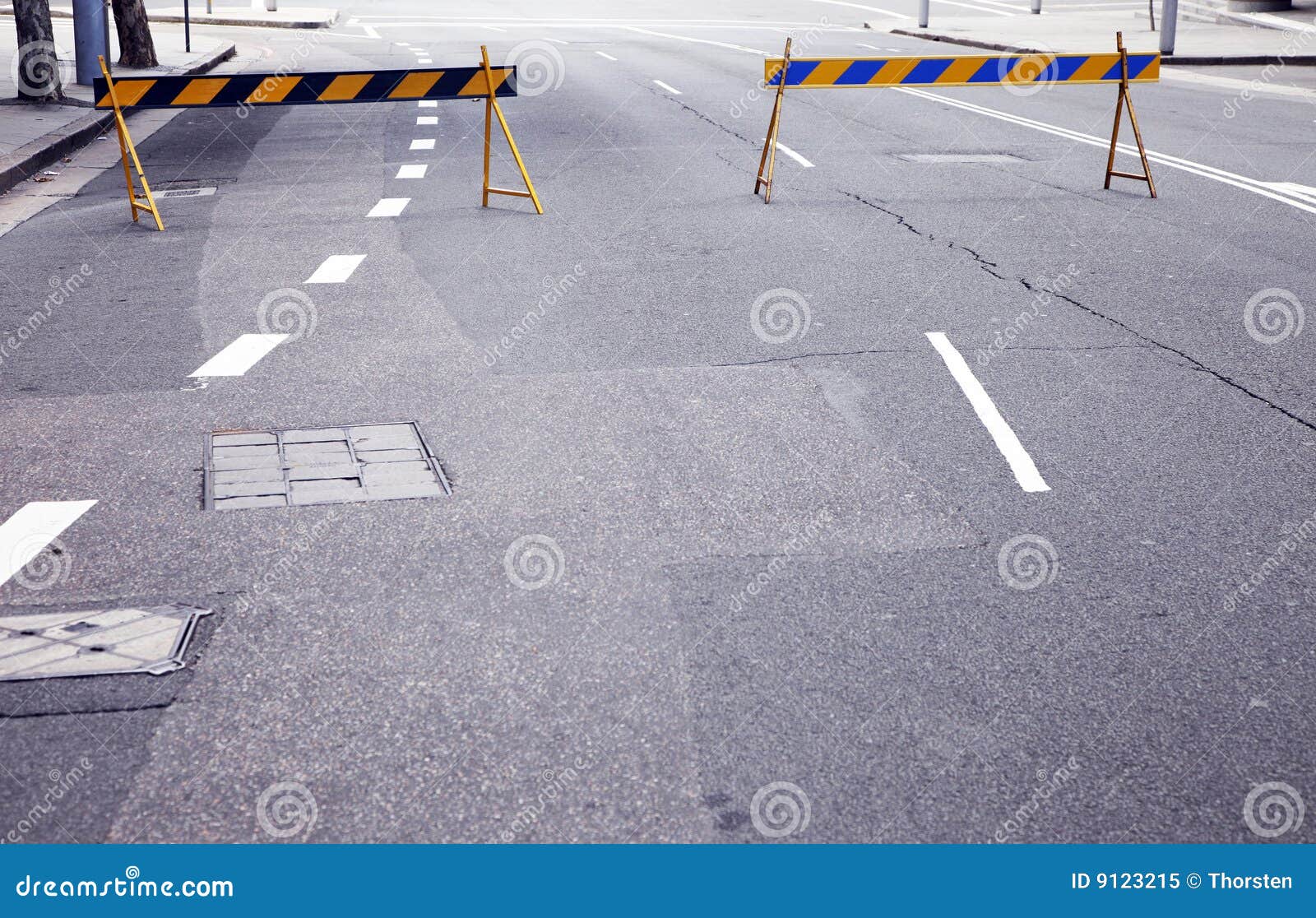 Road Block stock image. Image of yellow, block, hazard - 9123215