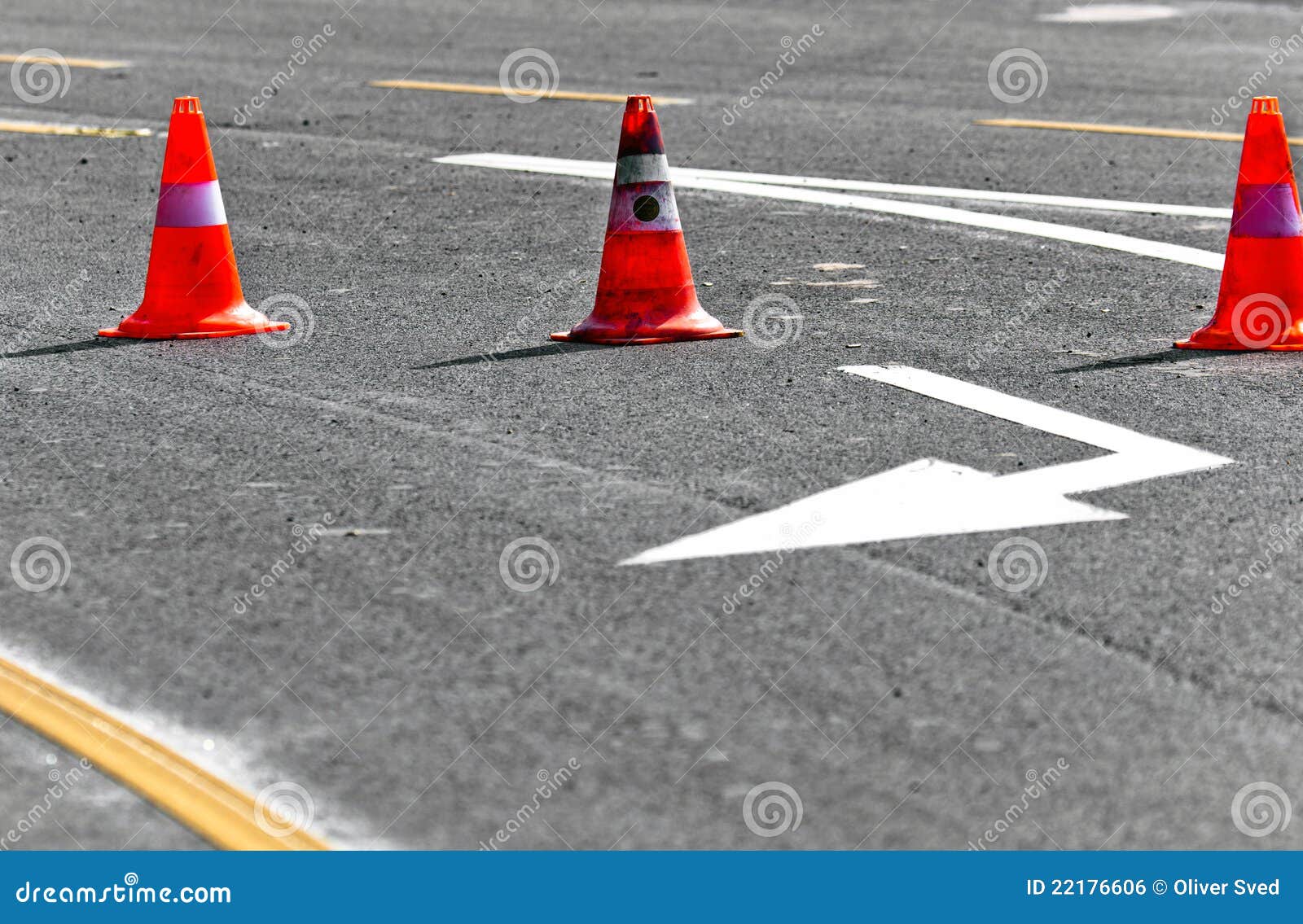 Road block with lanes stock photo. Image of safety, road - 22176606