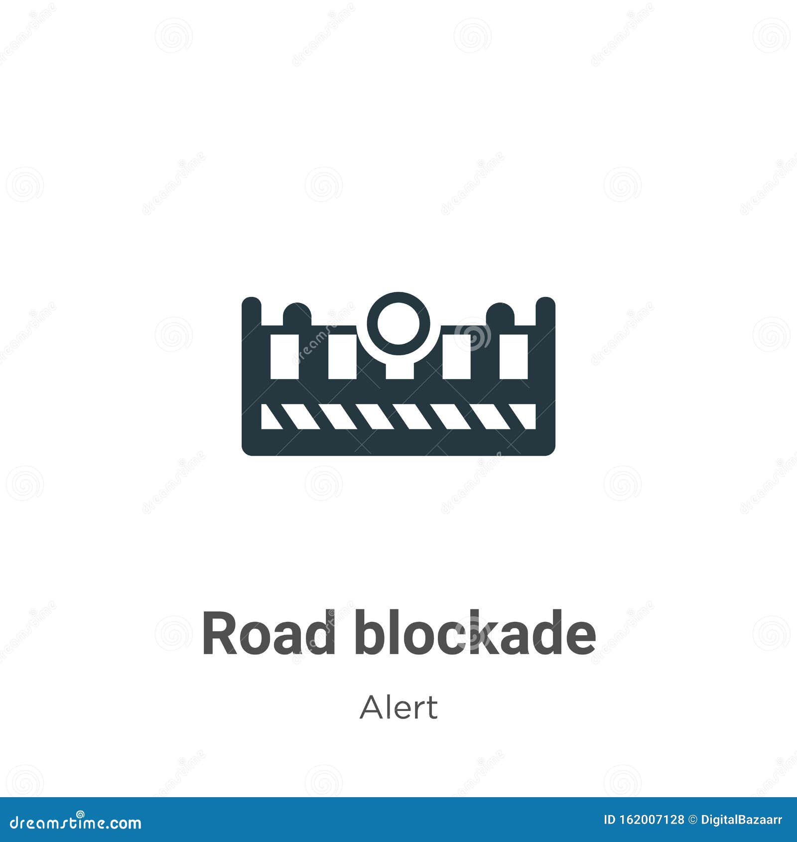Road Blockade Icon Vector Isolated On White Background, Road Blockade ...