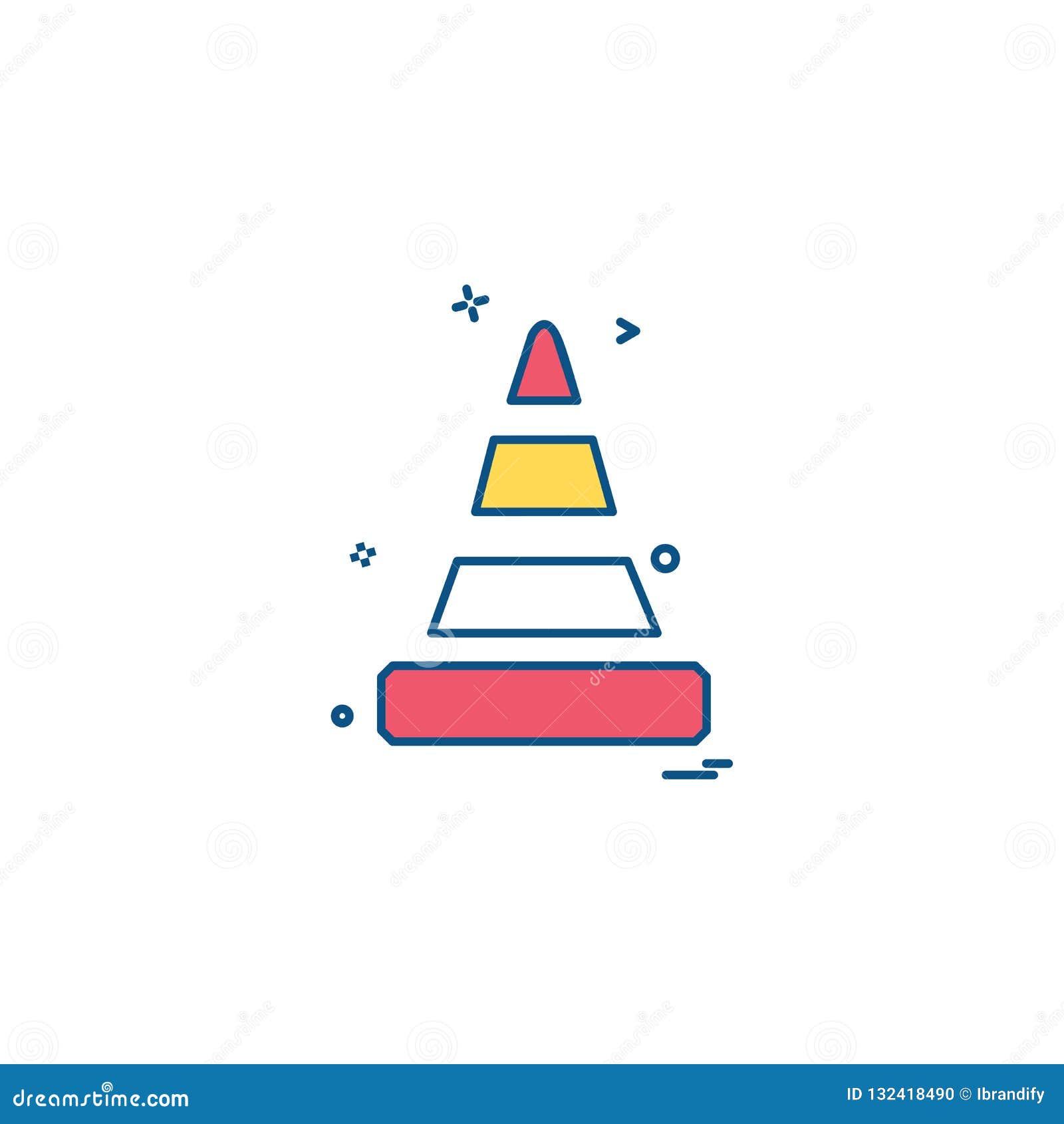 Road Blocker Icon Vector Design Stock Vector - Illustration of basement ...