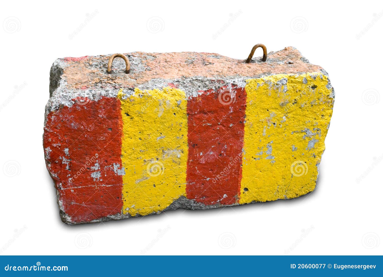 Road Blocking Stone Above White Background Stock Image - Image of form ...