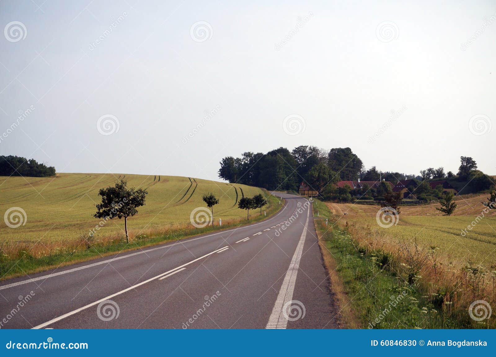 Road, Bornholm, Denmark stock photo. Image of danish - 60846830