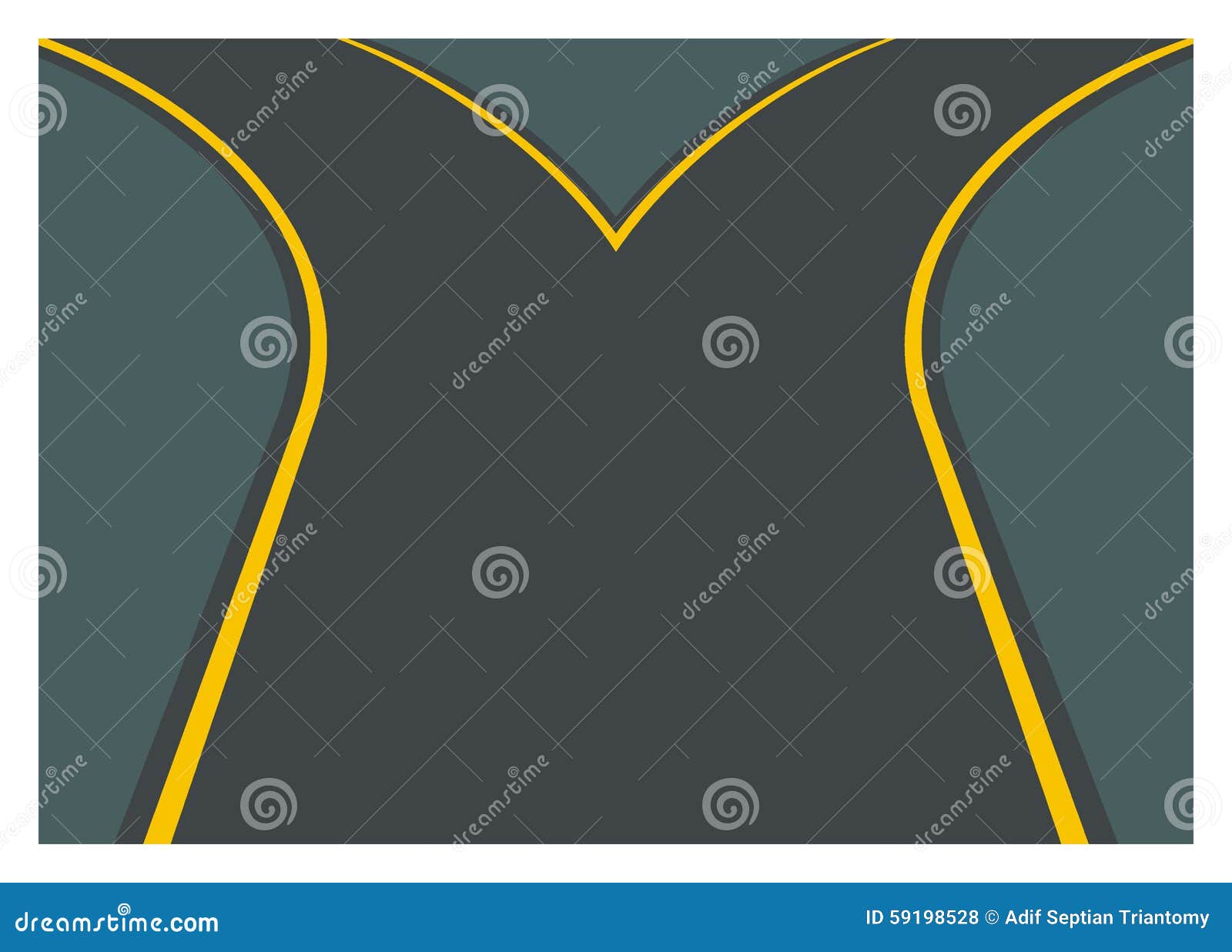 Road Branch Simple Illustration Stock Vector - Illustration of forward ...