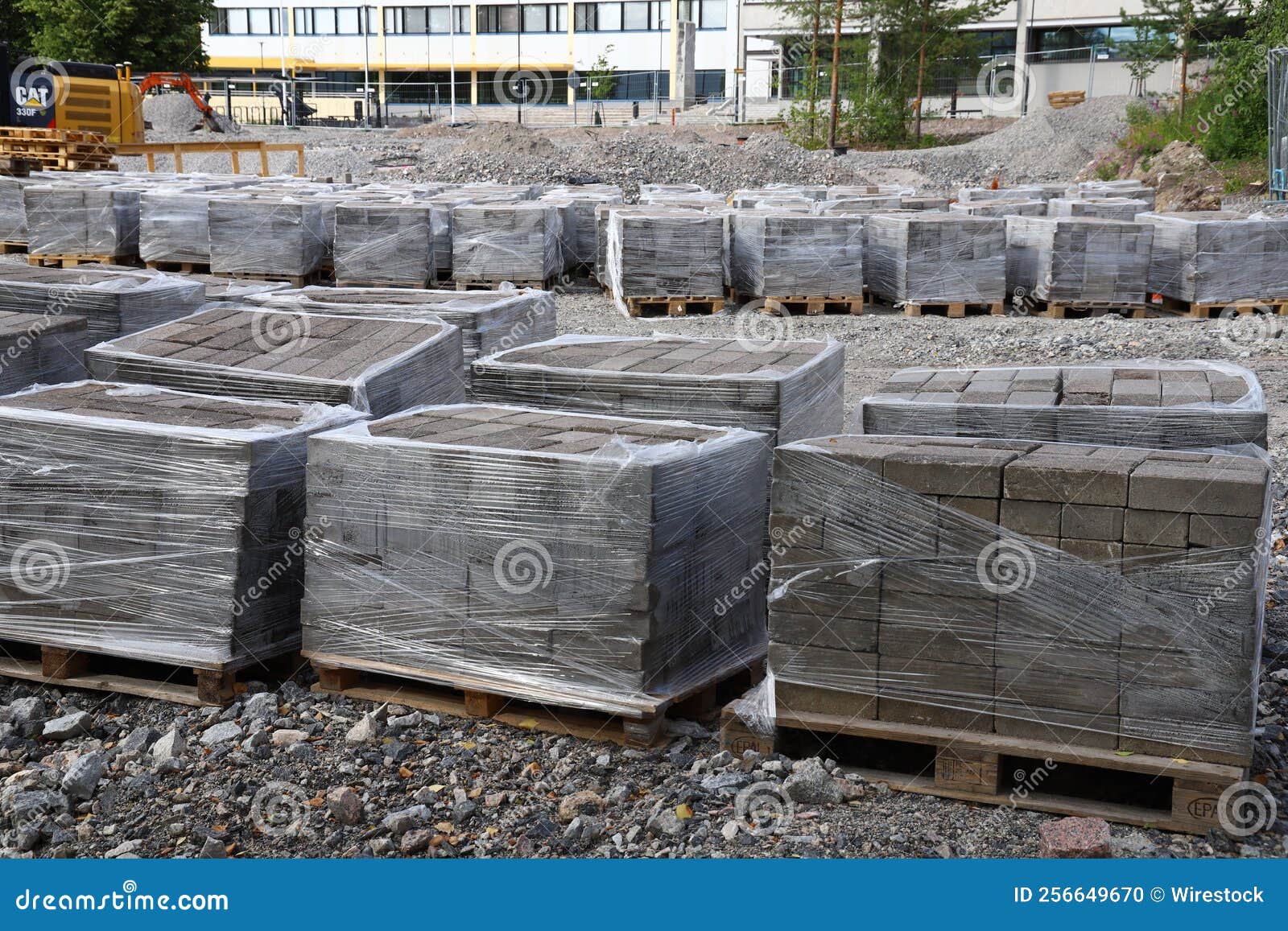 Road Bricks Wrapped in Plastic at the Construction Site Editorial Image ...