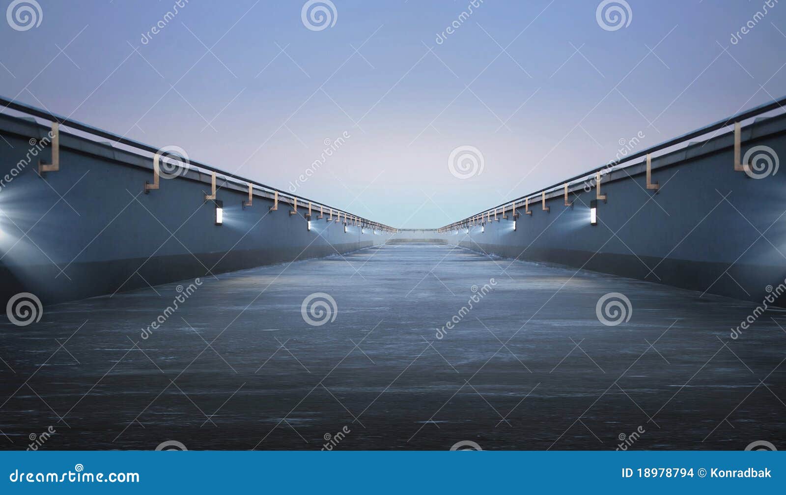Road through the bridge stock photo. Image of cityscape - 18978794
