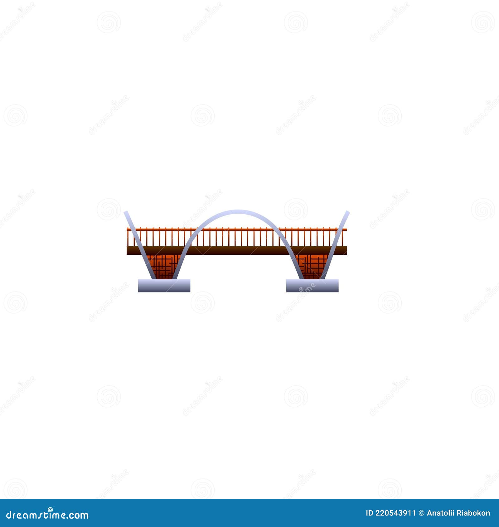 Road Bridge Icon, Cartoon Style Stock Vector - Illustration of gate ...