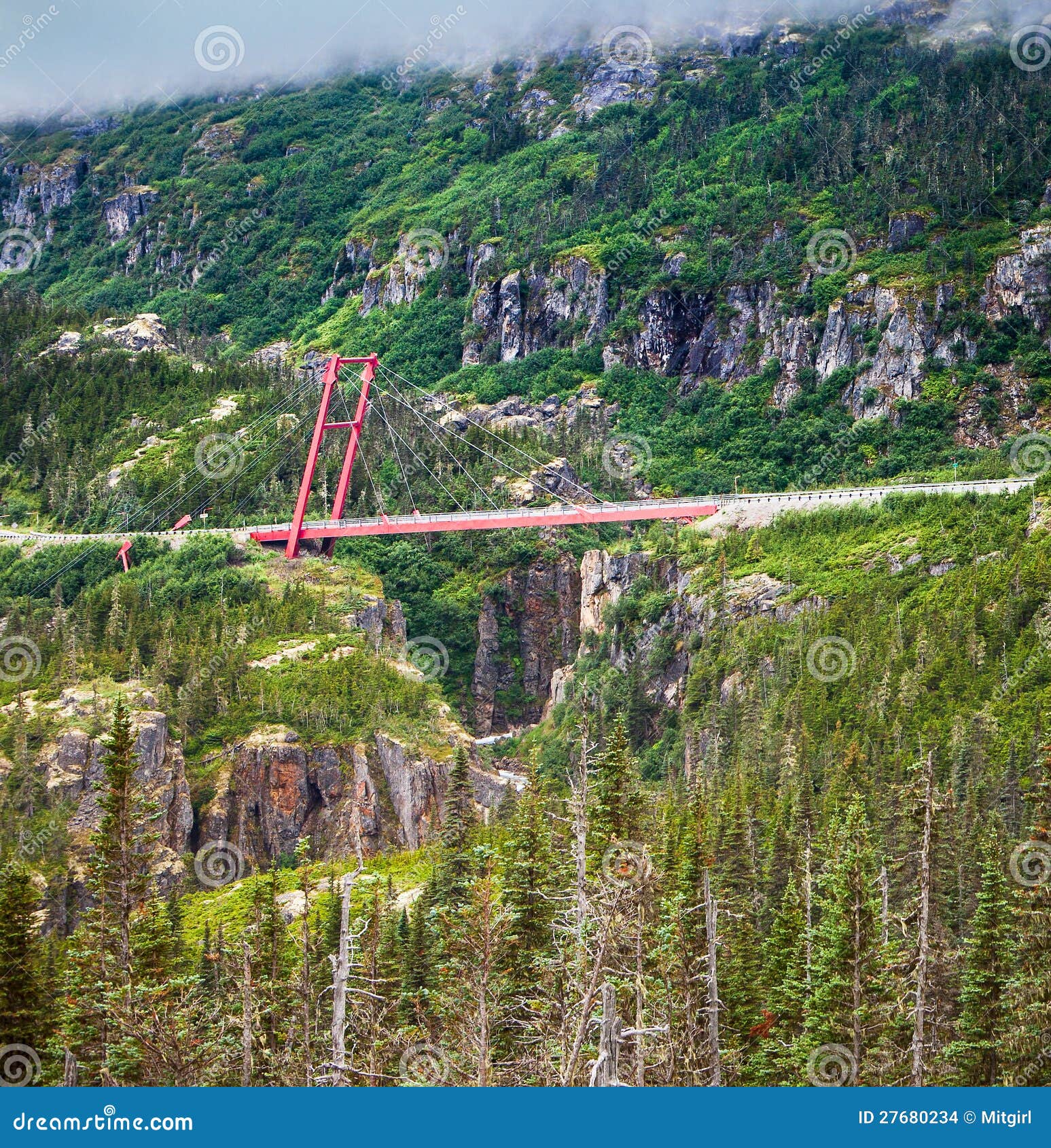 Road Bridge Over a Deep Gorge Stock Photo - Image of cloudy, scenic ...