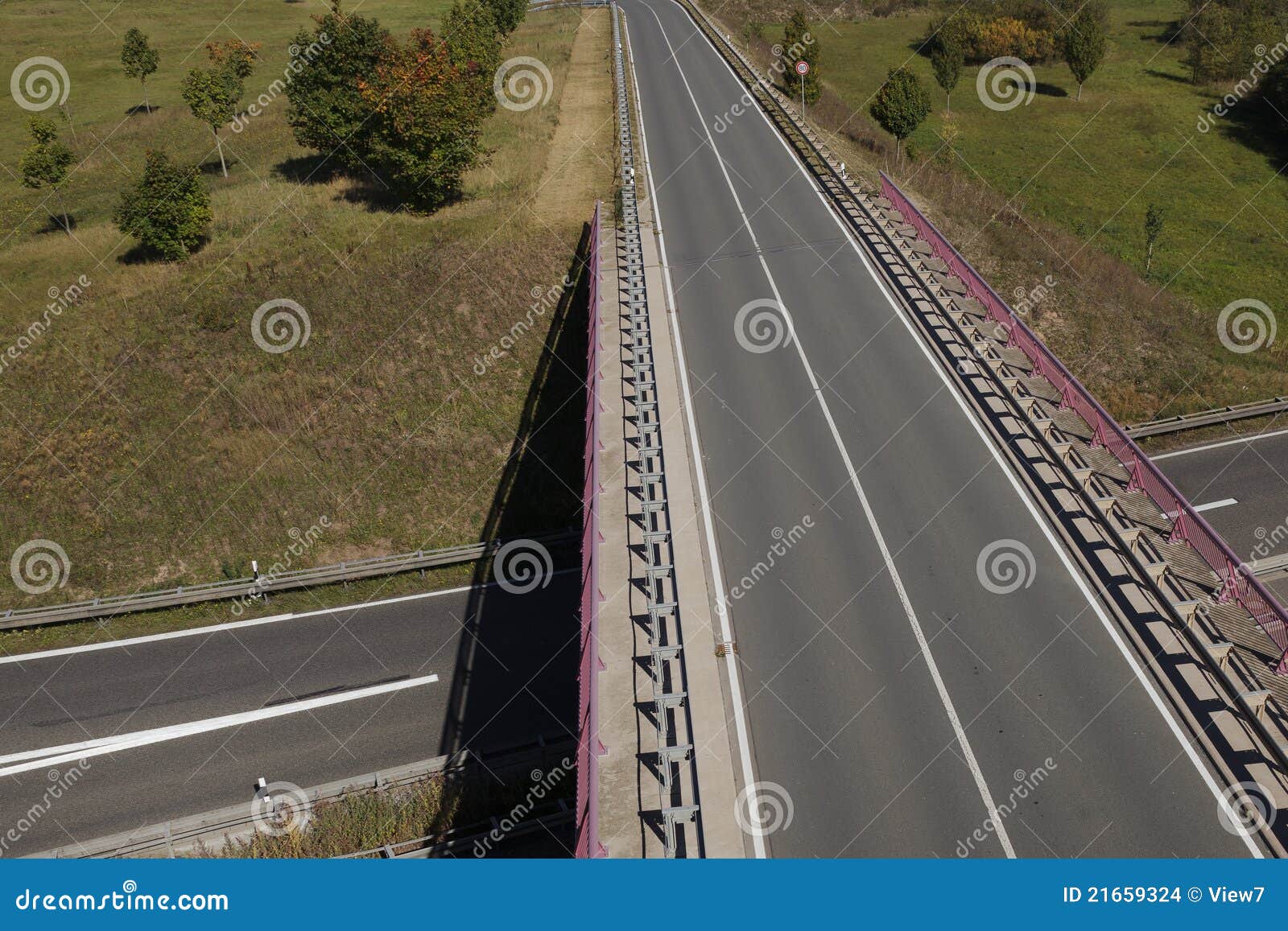 Road bridge over highway stock photo. Image of outdoors - 21659324