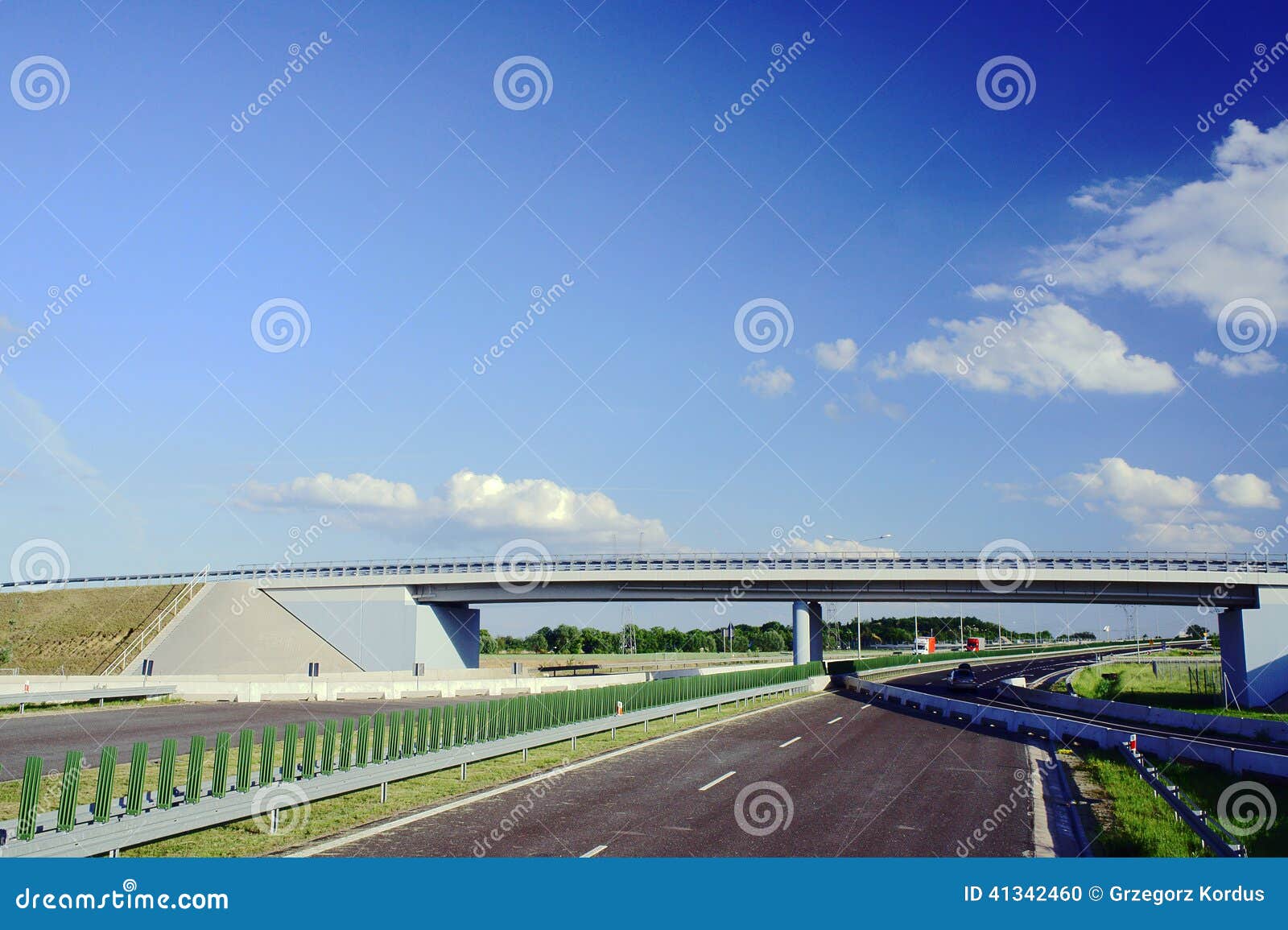 Road Bridge Over the Highway Under Construction Stock Photo - Image of ...