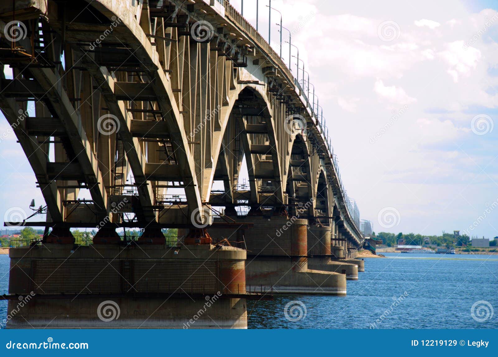 Road bridge in Saratov stock image. Image of travel, water - 12219129