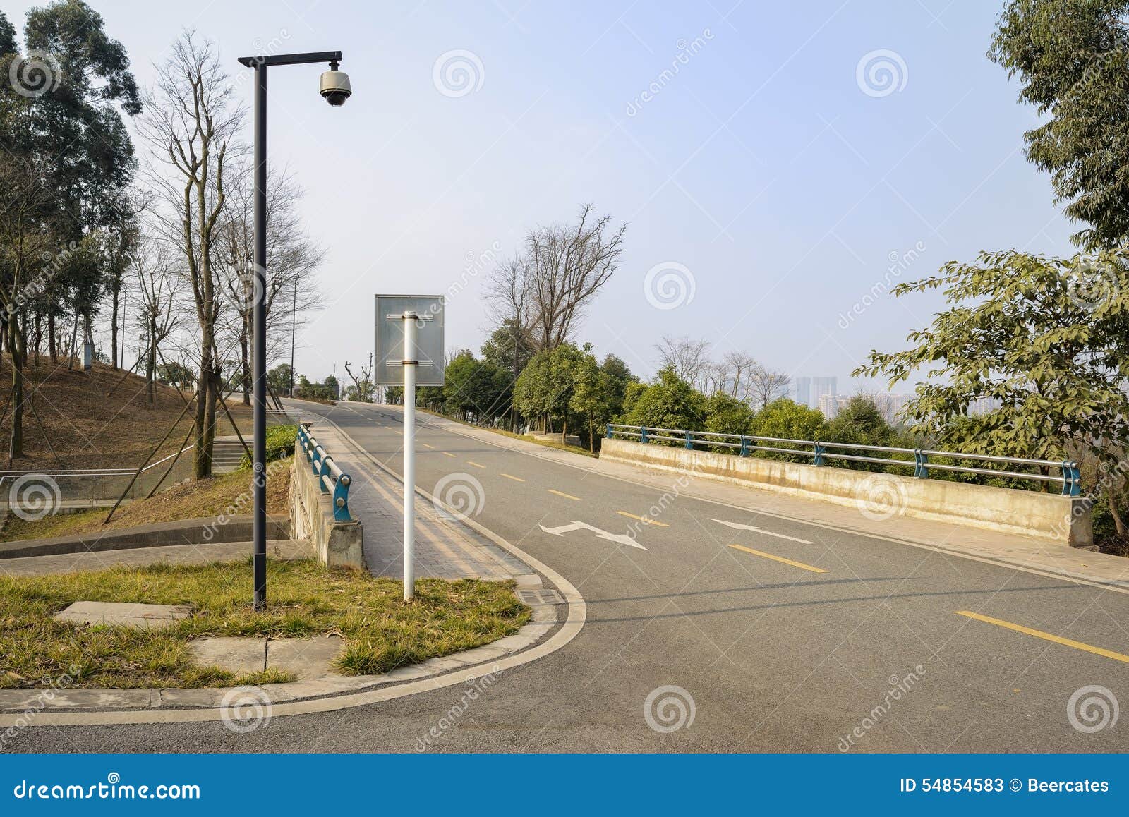 Road Bridge on Sunny Spring Day Stock Image - Image of china, sunny ...