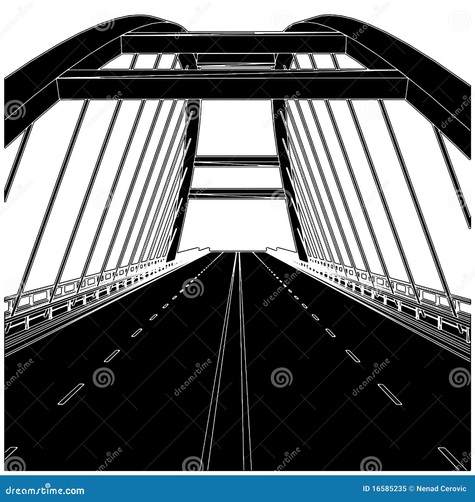 Road the Bridge Vector 02 stock vector. Illustration of bridge - 16585235