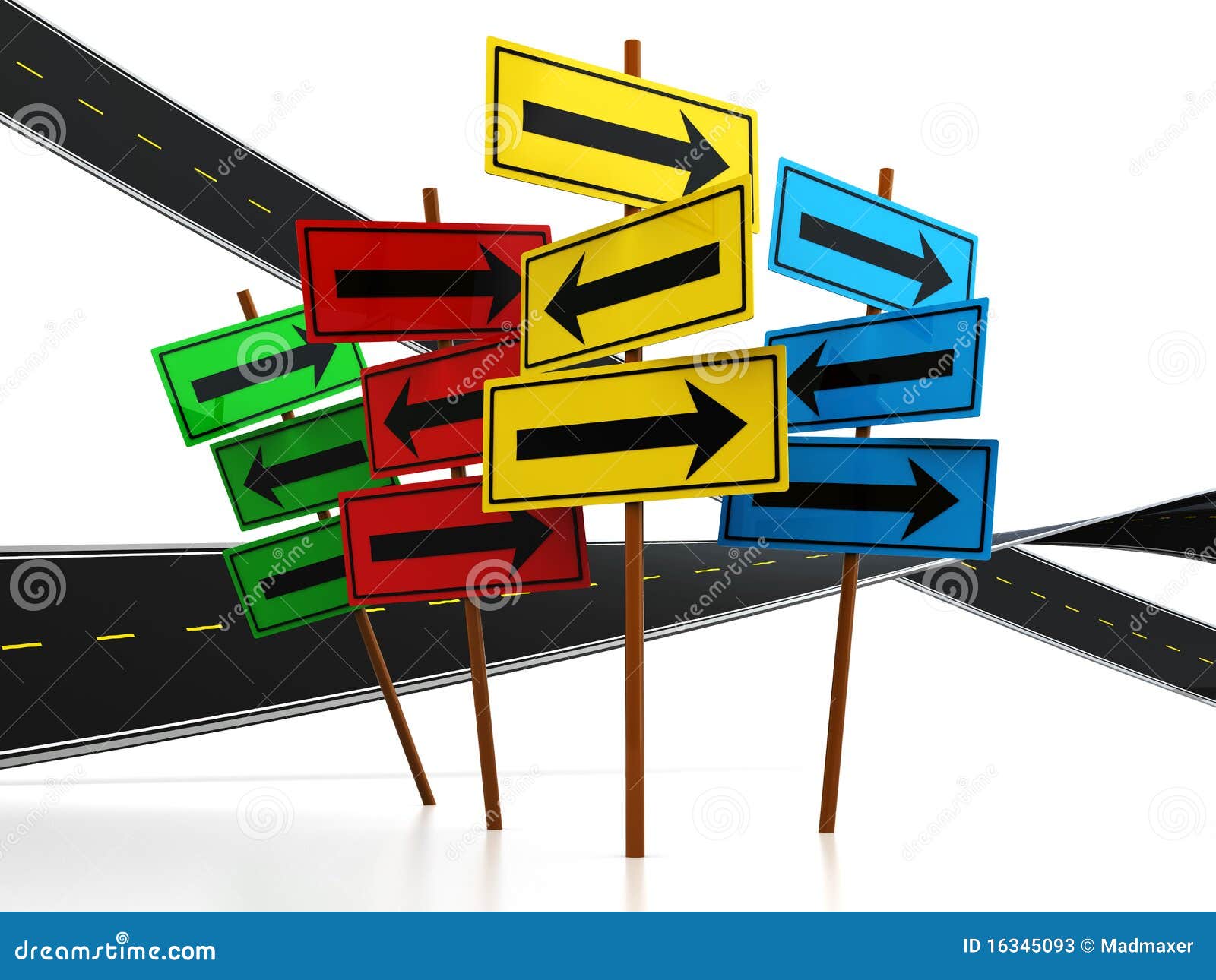 Road choice stock illustration. Illustration of index - 16345093