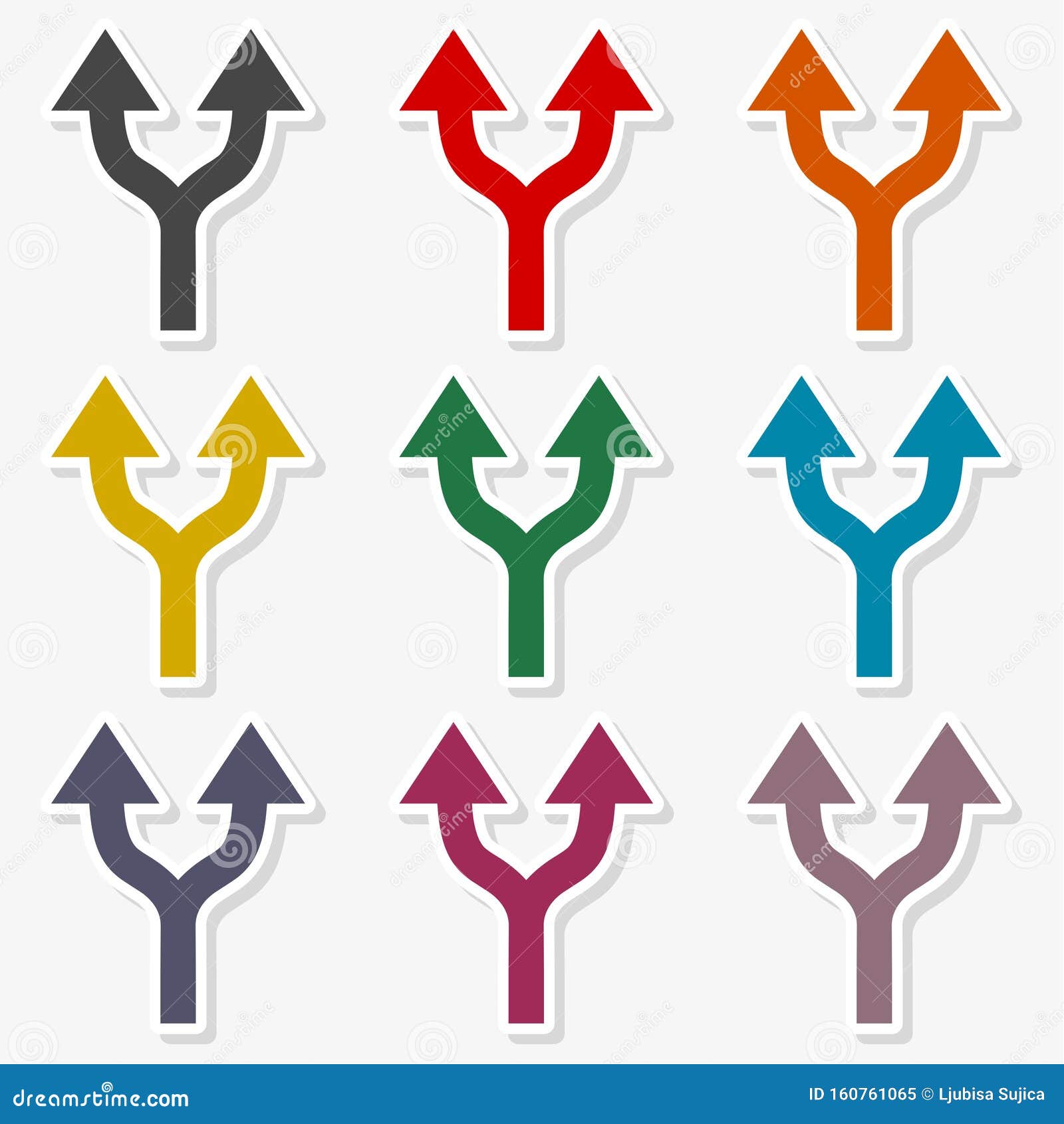 Choice / Arrows / 3 Ways / Variety Icon Cartoon Vector | CartoonDealer ...