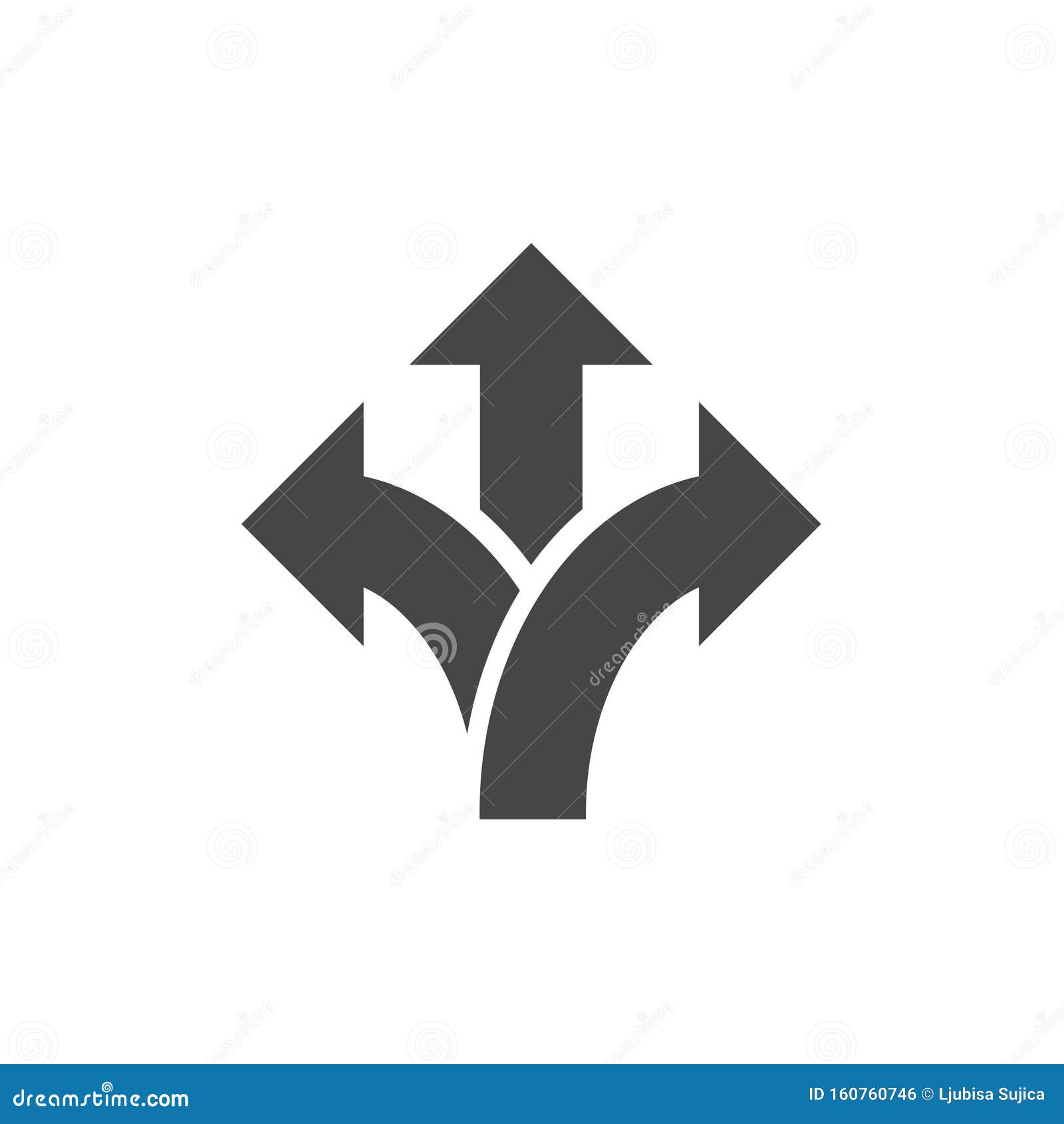 Road choice stock vector. Illustration of choosing, business - 160760746