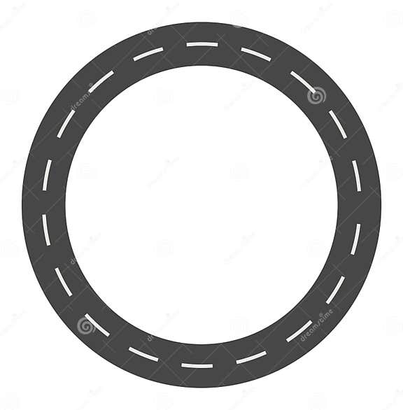 Road circular path stock illustration. Illustration of roundabout ...