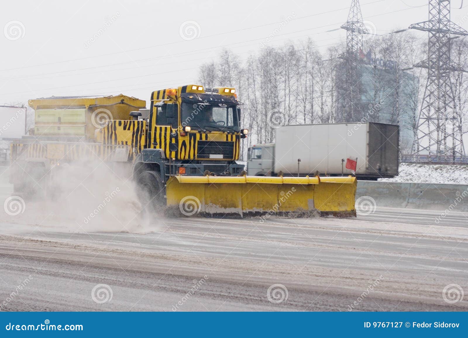 Road cleaning stock image. Image of snow, weather, street - 9767127