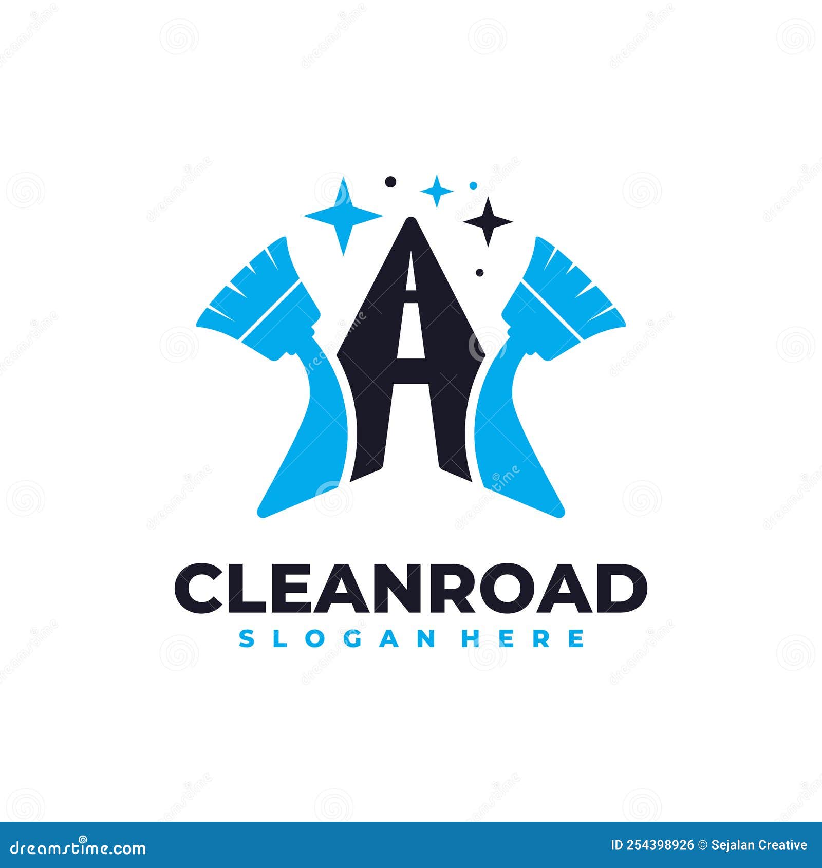 Road cleaning logo vector stock vector. Illustration of modern - 254398926