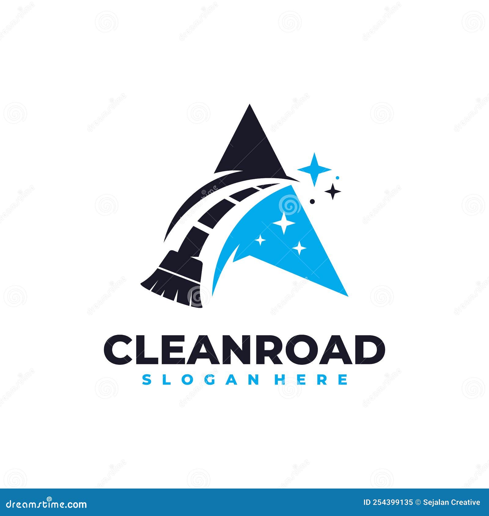 Road cleaning logo vector stock vector. Illustration of clean - 254399135