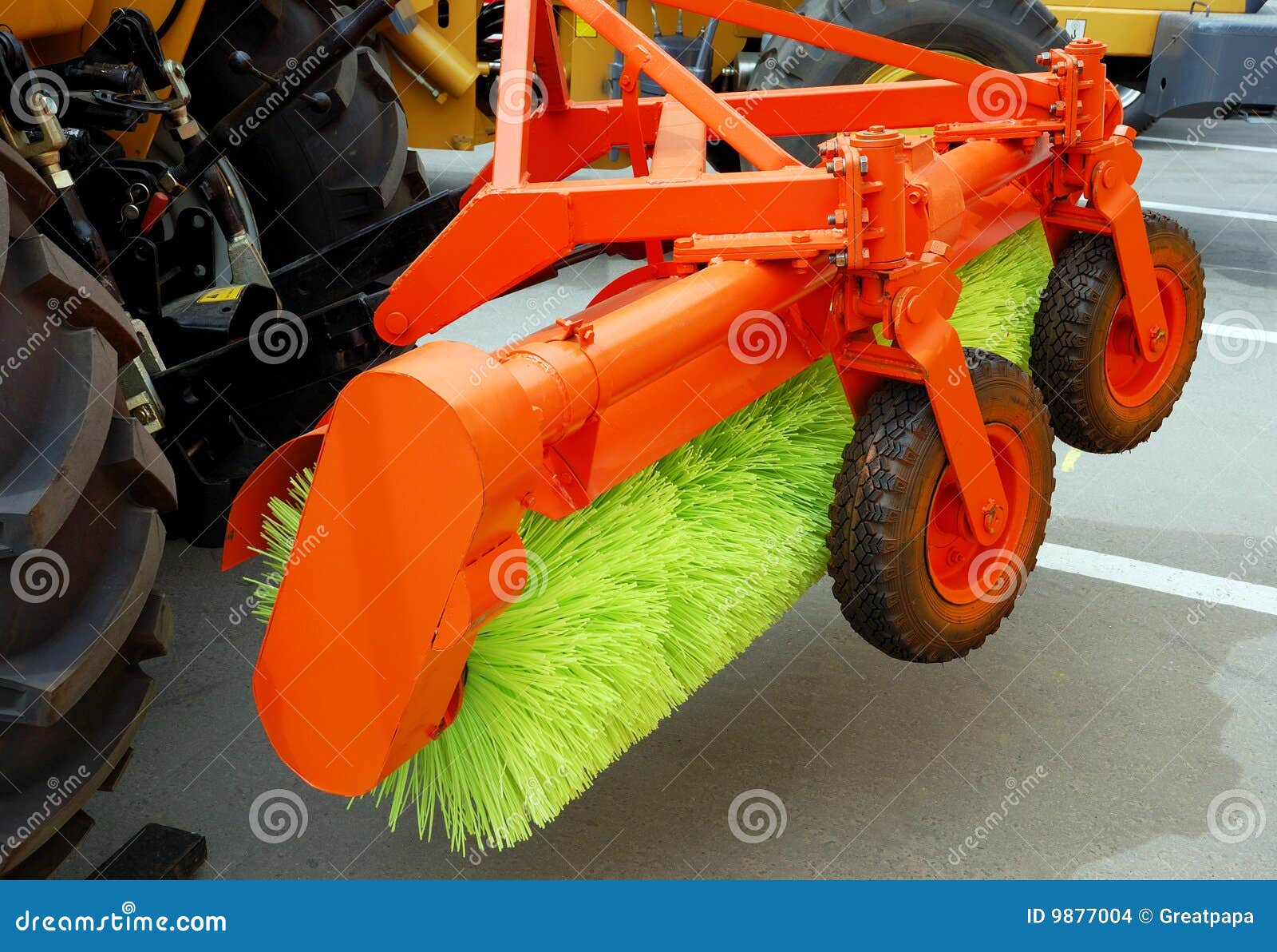 Road cleaning machine stock photo. Image of green, sweeper - 9877004