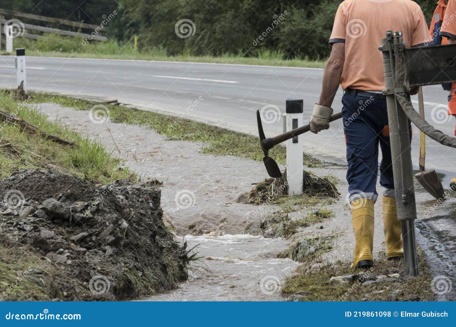 Road Cleaning and Road Maintenance Stock Photo - Image of maintenance ...