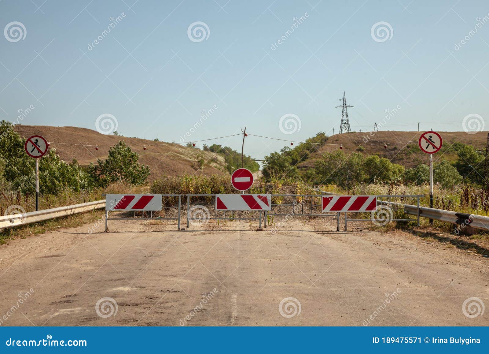 Road Closed. Access is Closed, Stop Sign Close View. Stock Image ...