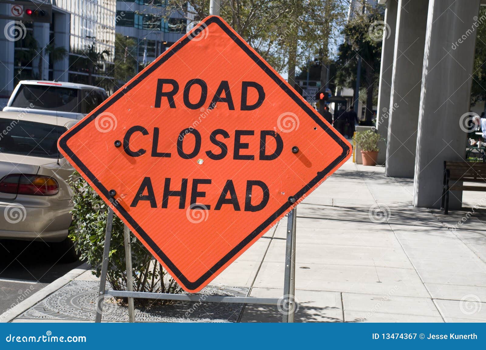 Road Closed Ahead Sign stock image. Image of city, florida - 13474367